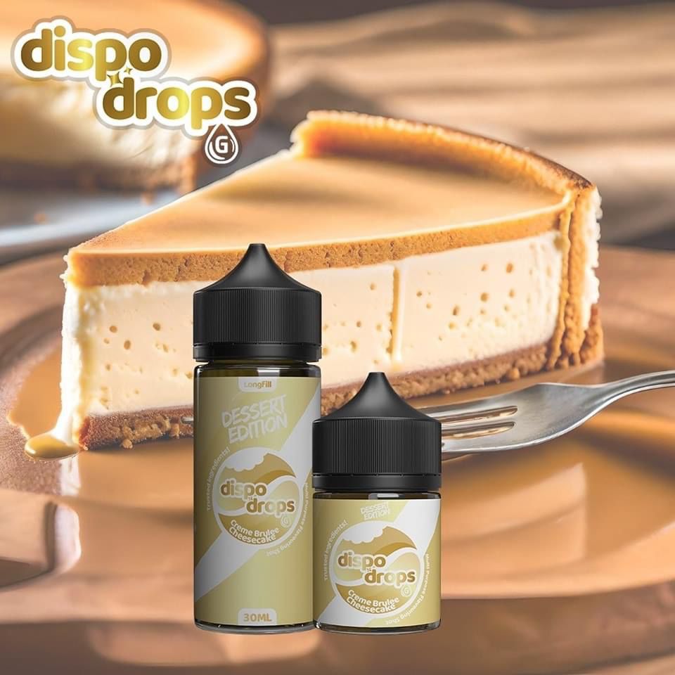 Dispo Drops-Dessert Edition: Creme Brulee Cheesecake Flavor Shot – Long ...