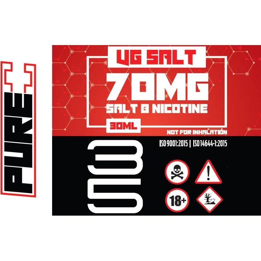 30ml Pure+ VG CRYSTAL Salt Nic / MTL Nicotine Shot – Long Dog Trading